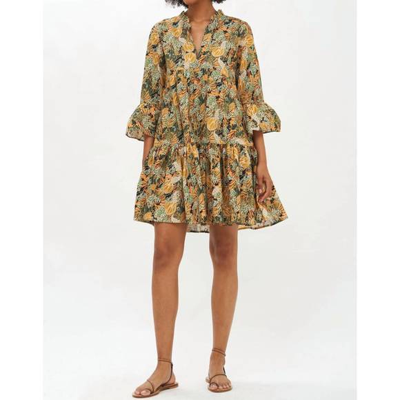 Oliphant | Dresses | New Oliphant Bell Sleeve Tiered Mini Dress In ...